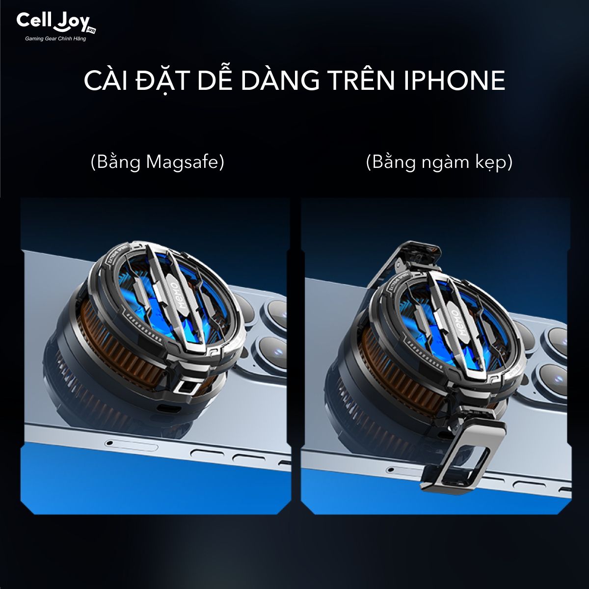 Quạt tản nhiệt điện thoại MEMO CX07 sò lạnh từ tính thế hệ mới – Celljoy