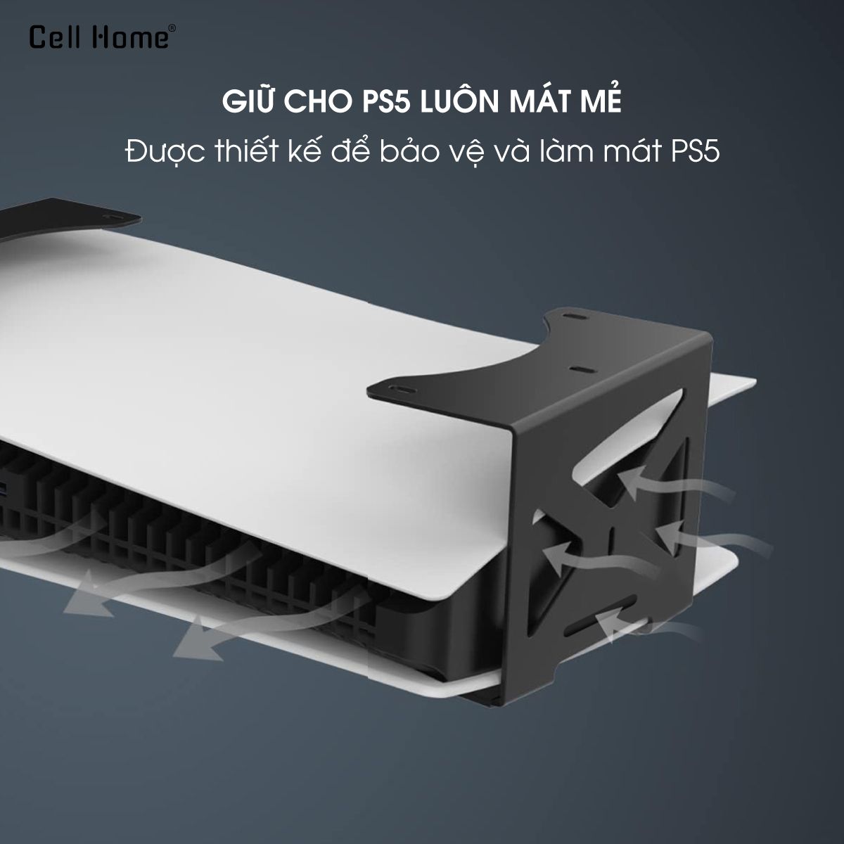 Giá đỡ dưới bàn cho PS5/PS5 Slim/Pro tiết kiệm không gian – Celljoy