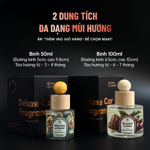 Nước Hoa Ô Tô HENY GARDEN Cao Cấp - Nước Hoa Xe Hơi, Tinh Dầu Thơm Xe