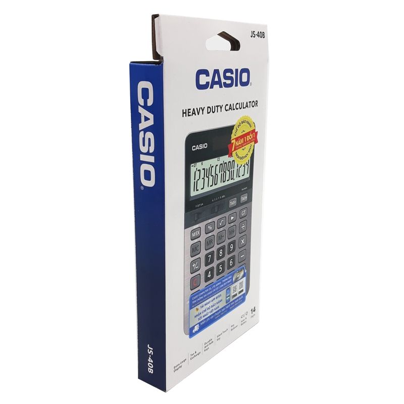 Máy Tính Văn Phòng Casio JS-40B - Màu Đen – Siêu Thị Sách & Tiện Ích Nhân Văn