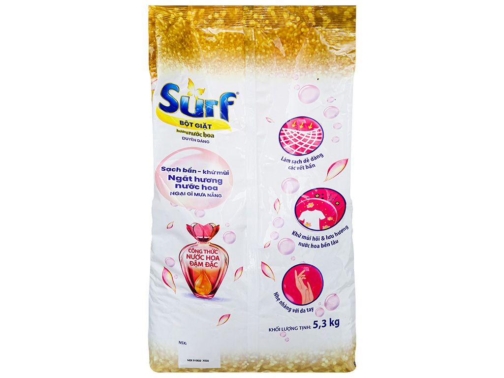 Bột giặt Surf nước hoa duyên dáng trắng sạch ngát hương 5.3kg – Siêu ...