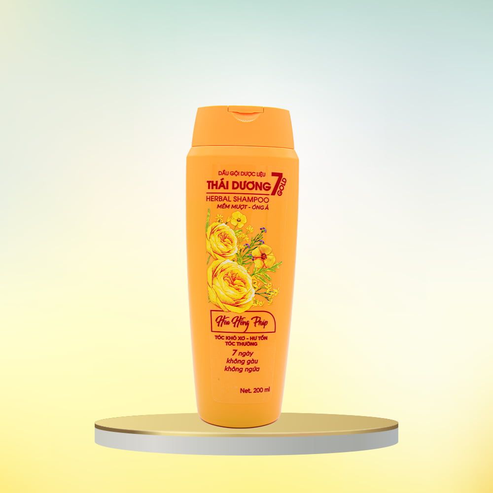 Dầu gội Dược liệu Thái Dương 7 Gold (Chai 200ml, Hoa hồng pháp) – Siêu Thị Sách & Tiện Ích Nhân Văn