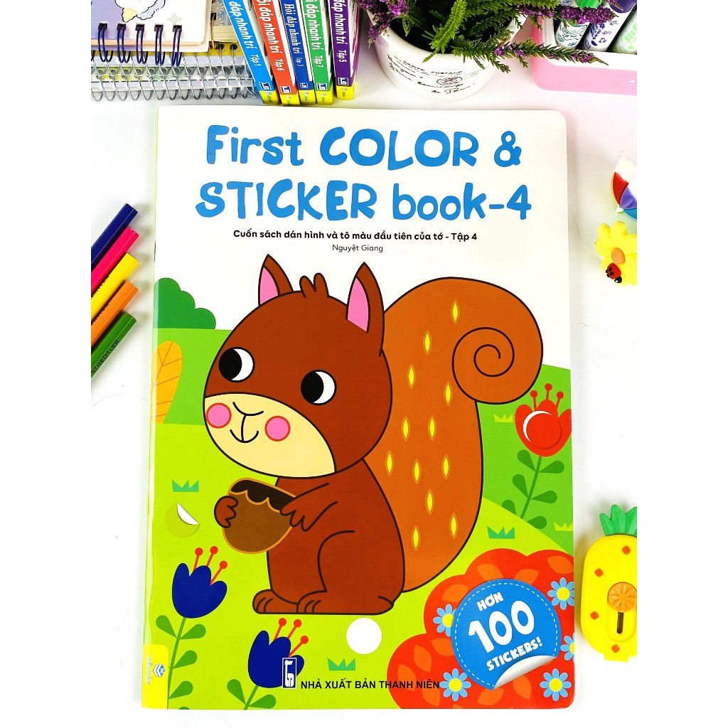 ND - First color & sticker book - Cuốn sách dán hình và tô màu đầu tiê ...
