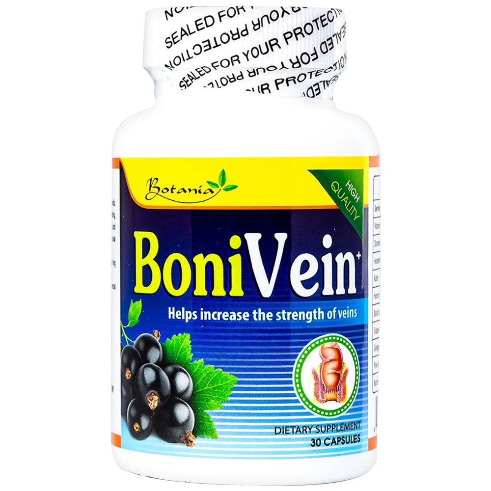 Viên uống BoniVein Botania hỗ trợ tăng sức bền của tĩnh mạch (30 viên ...