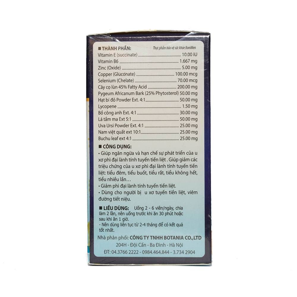 Viên uống BoniMen Botania điều trị bệnh phì đại tuyến tiền liệt (30 vi ...