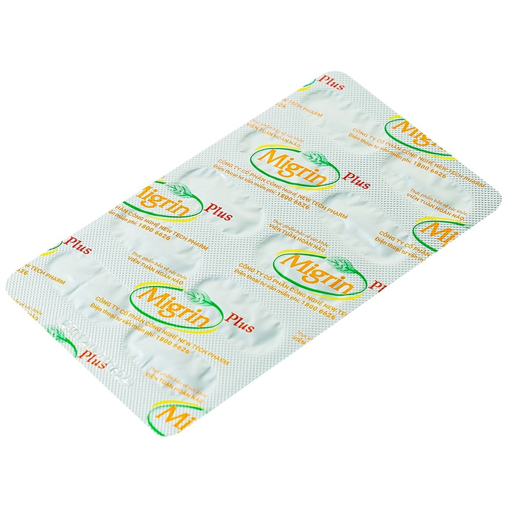 Viên uống Migrin Plus CVI Pharma hỗ trợ hoạt huyết, tăng cường tuần ho ...