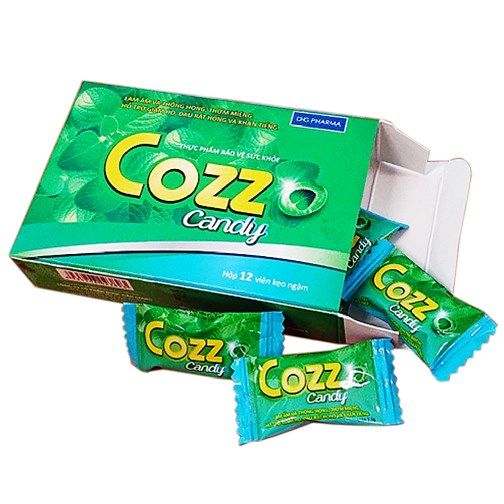 Kẹo ngậm Cozz Candy hỗ trợ giảm ho, đau rát họng và khản tiếng (100 vi ...