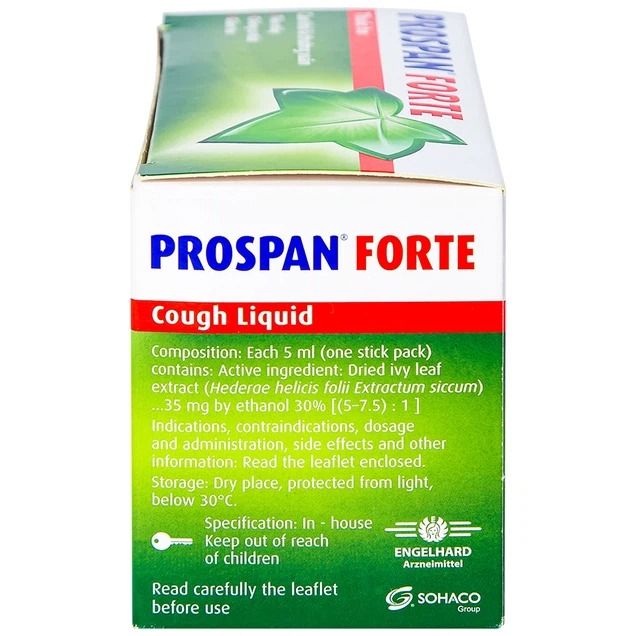Thuốc Prospan Forte dạng gói trị viêm đường hô hấp kèm theo ho, viêm p ...