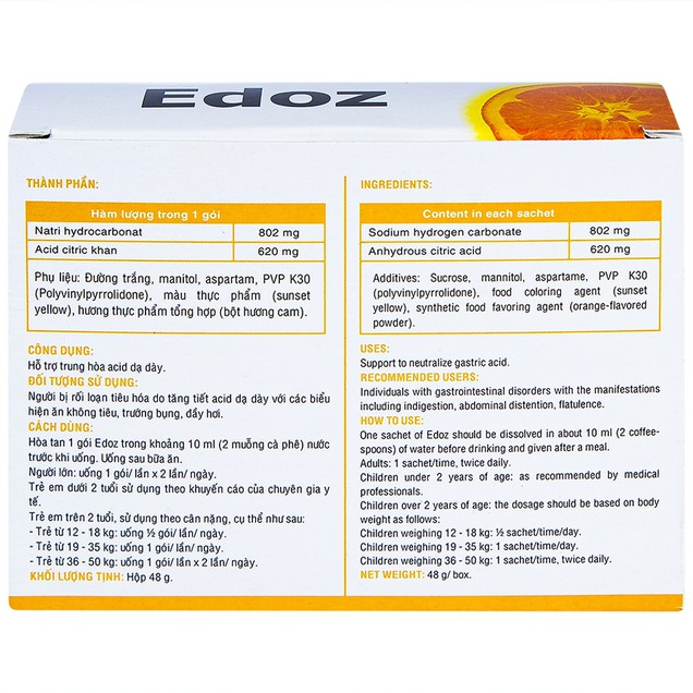 Thực phẩm bảo vệ sức khỏe Edoz (24 gói x 2g) – Sunrose.vn - TPCN Nhập khẩu Nhật Bản & Châu Âu