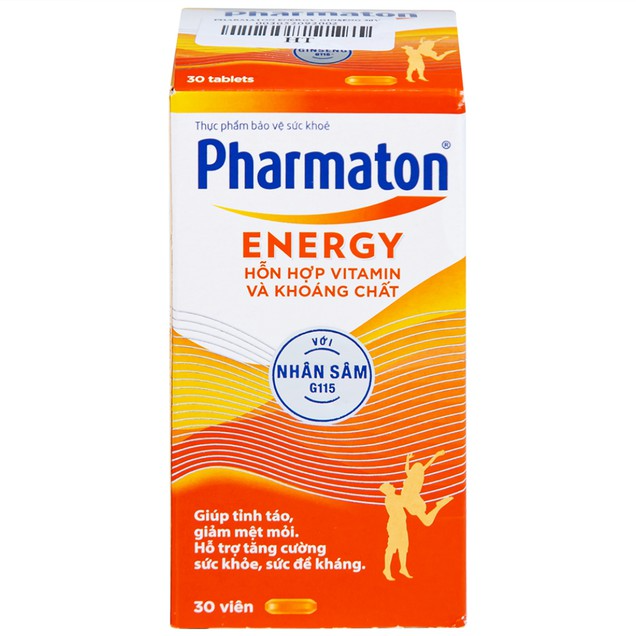 Viên uống Pharmaton Energy hỗn hợp vitamin và khoáng chất giúp tỉnh tá ...