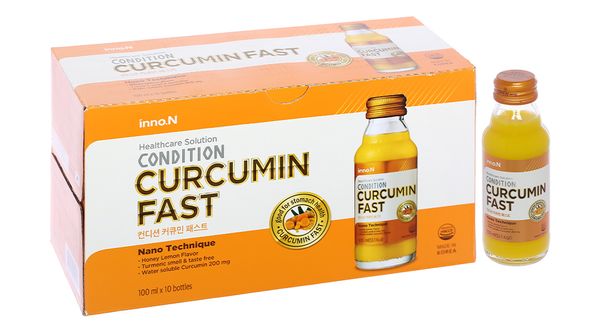 Nước uống Condition Curcumin Fast bảo vệ niêm mạc dạ dày hộp 10 chai x ...