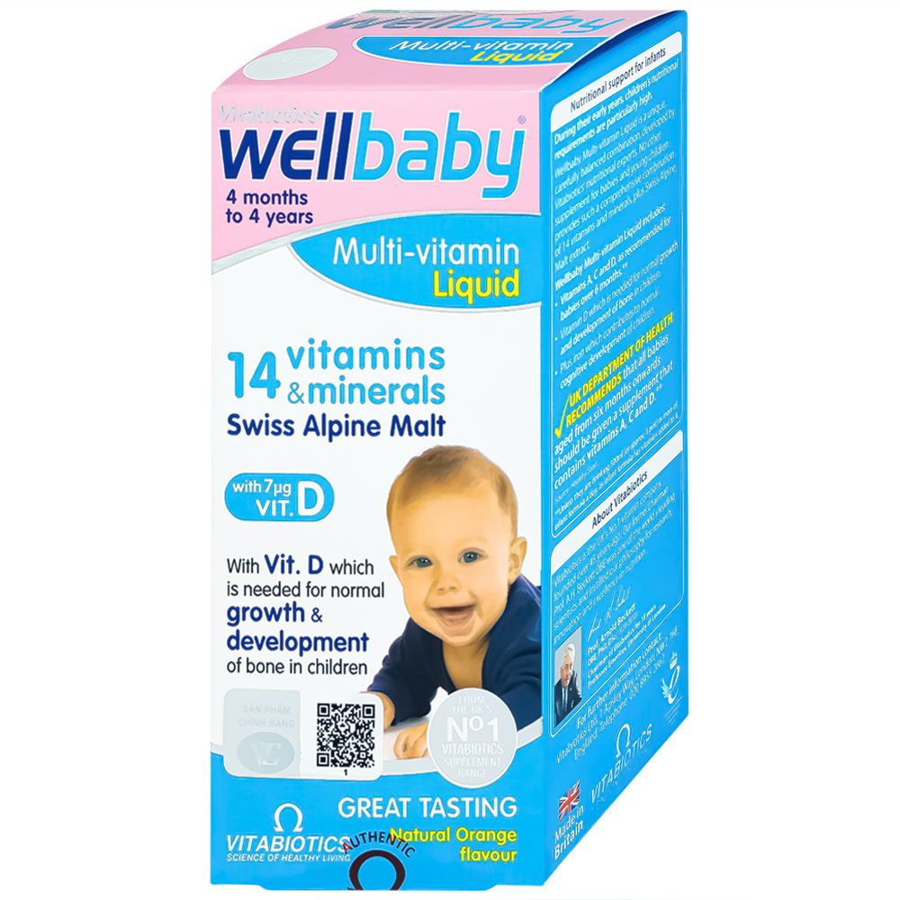 Siro Wellbaby Multi-Vitamin Liquid Vitabiotics bổ sung vitamin và khoá ...