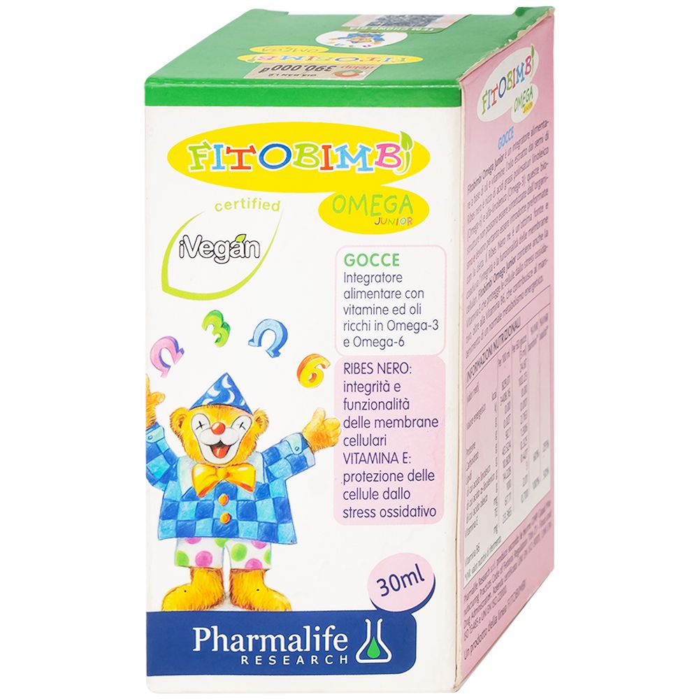 Siro Fitobimbi Omega Junior Gocce Pharmalife bổ sung acid béo không no ...