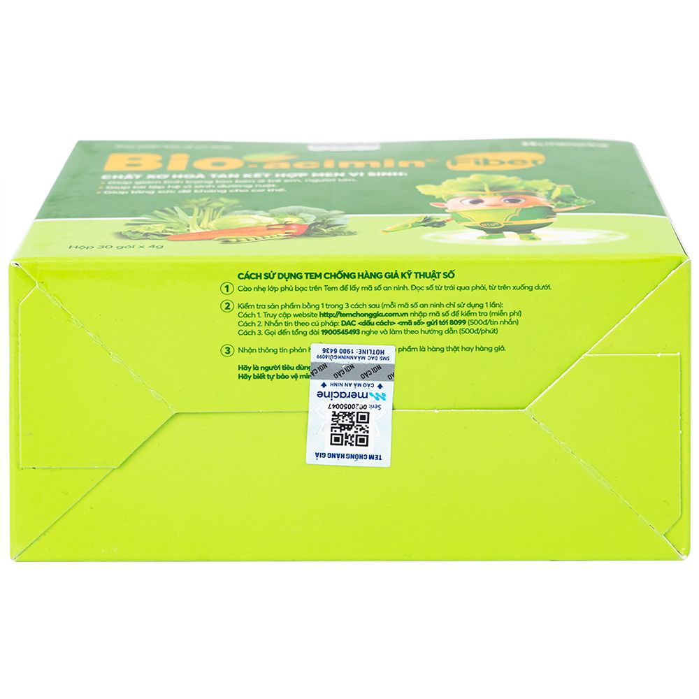 Cốm vi sinh Bio-acimin Fiber QD-Meliphar bổ sung chất sơ hòa tan, giảm ...