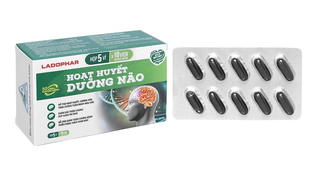 Ladophar Hoạt Huyết Dưỡng Não tăng cường tuần hoàn máu não hộp 50 viên ...