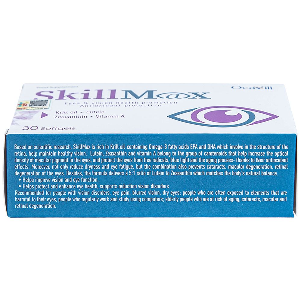 Viên uống SkillMax OCAVILL hỗ trợ tăng cường thị lực, cải thiện các tr ...