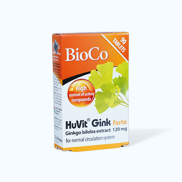 Viên uống BioCo HuVit Gink forte hỗ trợ hoạt huyết, tan máu đông, tăng ...