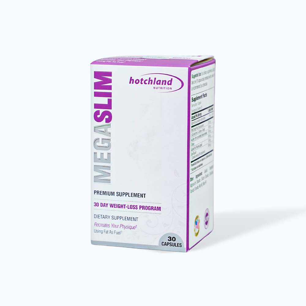 Viên uống Hotchland MegaSlim Hỗ trợ giảm cân an toàn hiệu quả (Hộp 30 ...