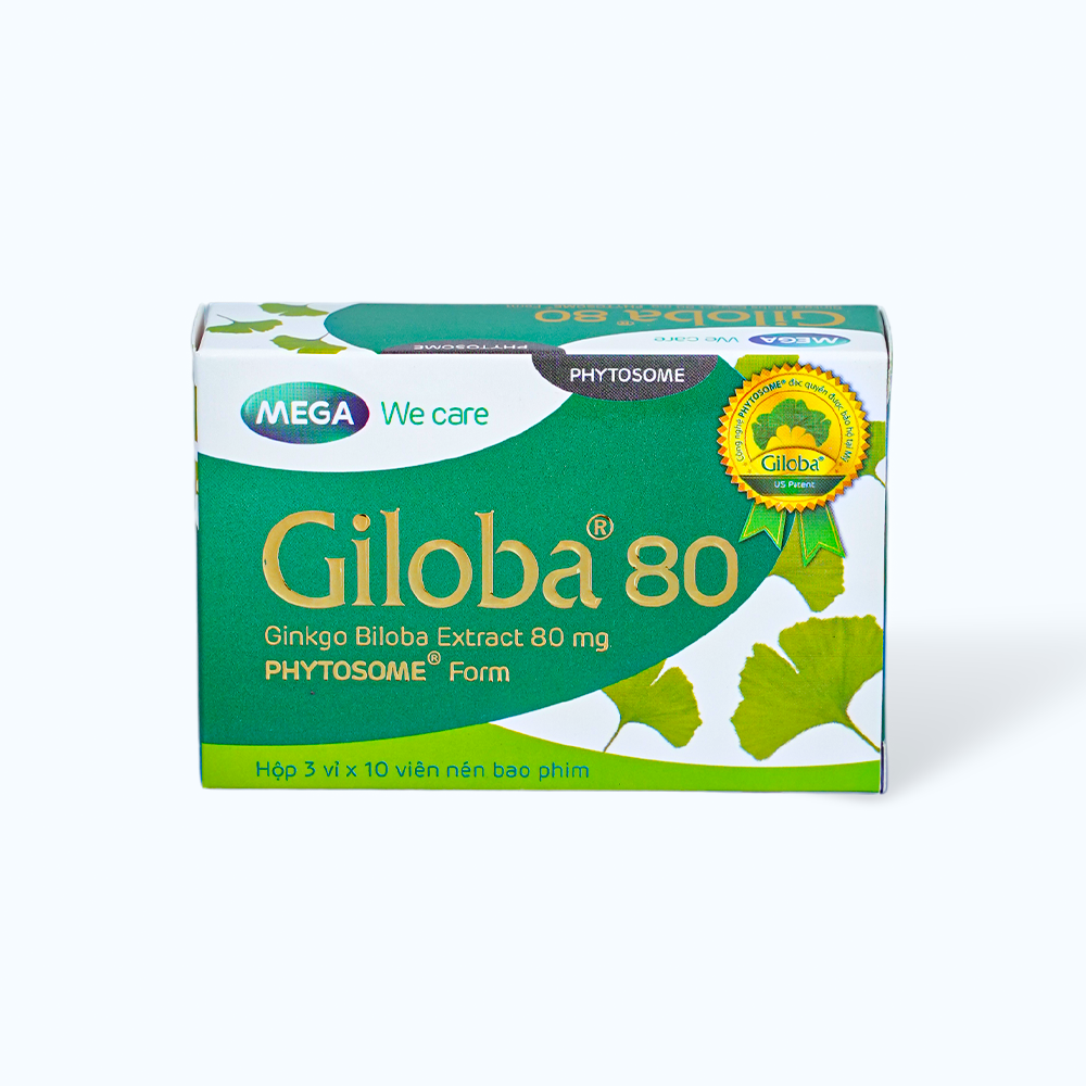 Viên uống Giloba 80 hỗ trợ tăng cường tuần hoàn não, cải thiện trí nhớ ...