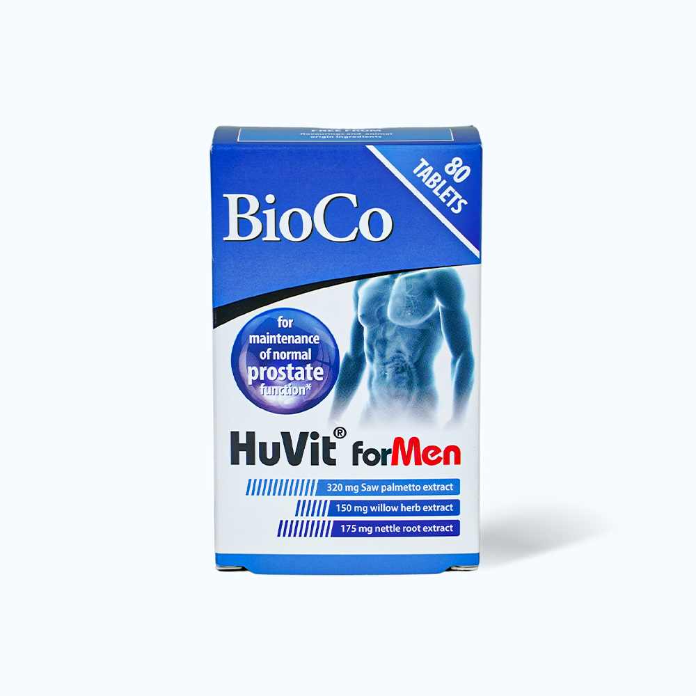 Viên uống Bioco Huvit for Men giúp duy trì chức năng tuyến tiền liệt ...
