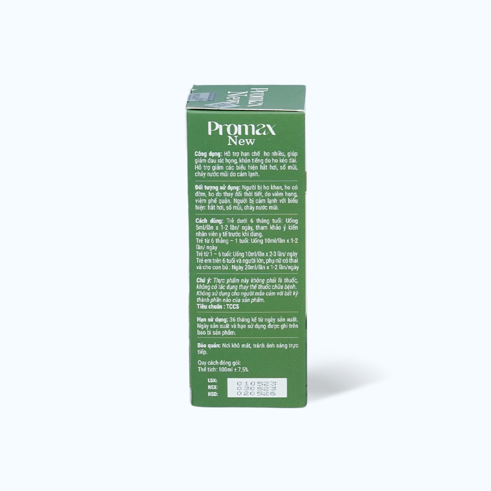 Siro ho An Huy Promax New hỗ trợ giảm ho (Chai 100ml) – Sunrose.vn ...