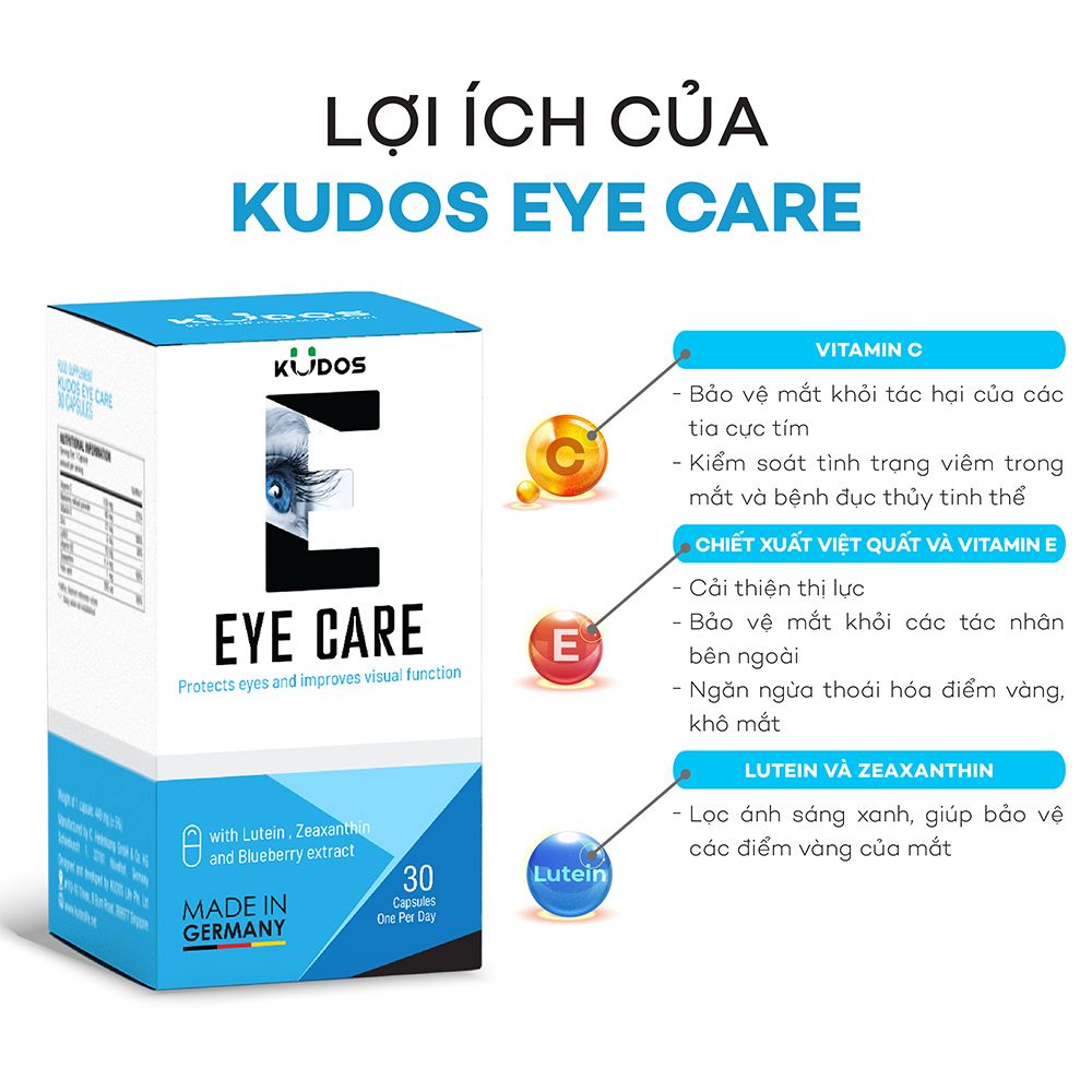Viên uống Kudos Eye Care Hỗ trợ mắt (Hộp 30 viên) – Sunrose.vn - TPCN ...