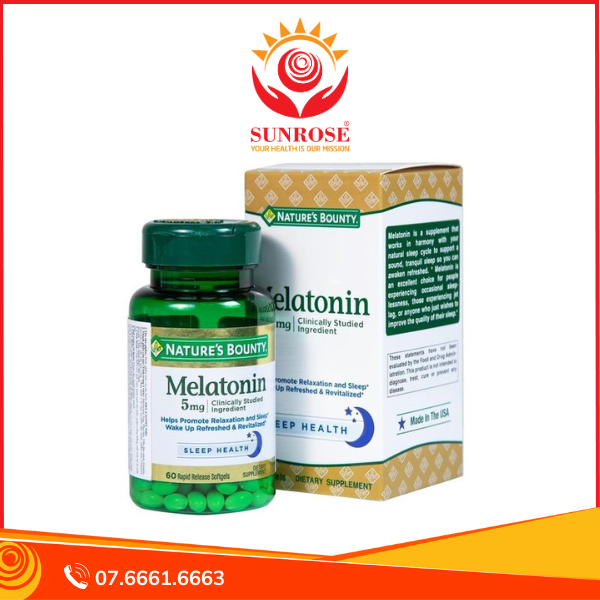 Thực phẩm bảo vệ sức khỏe Melatonin 5Mg (60 Viên) – Sunrose.vn - TPCN ...