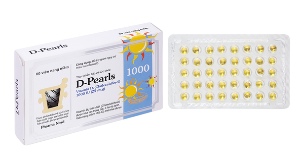 D-Pearls Vitamin D3 1000IU giúp bổ sung vitamin D hộp 80 viên – Sunrose ...