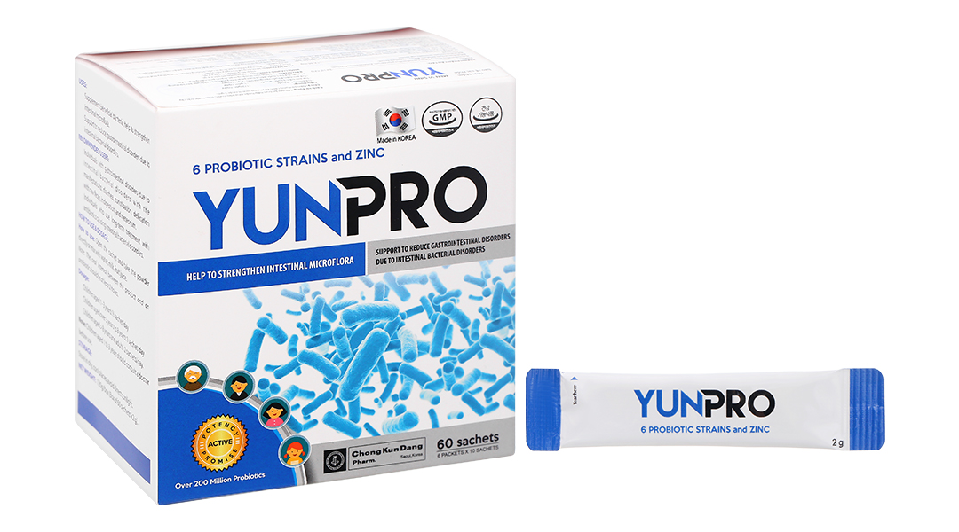 Men vi sinh Yunpro bổ sung lợi khuẩn hộp 60 gói x 2g – Sunrose.vn ...