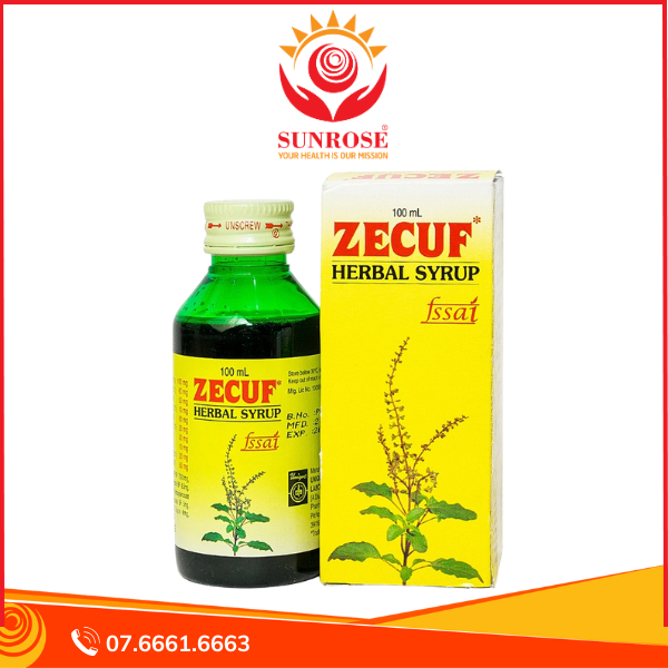 Siro Zecuf Herbal Syrup hỗ trợ bổ phế, giảm ho, làm dịu mát cổ họng (1 ...