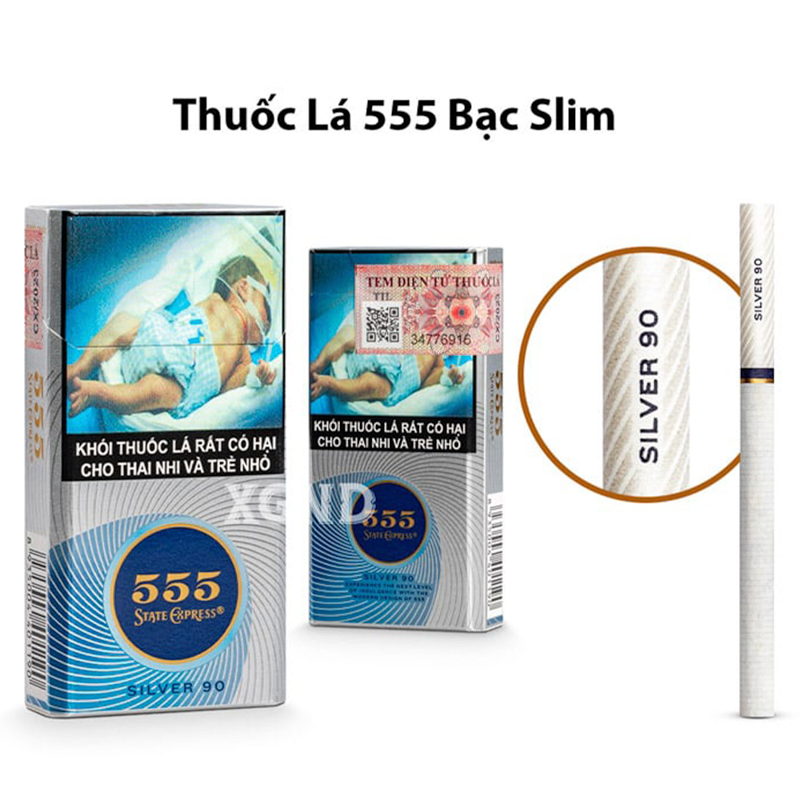Thuốc Lá 555 State Express Silver 90 - Thuốc Lá Chính Hãng