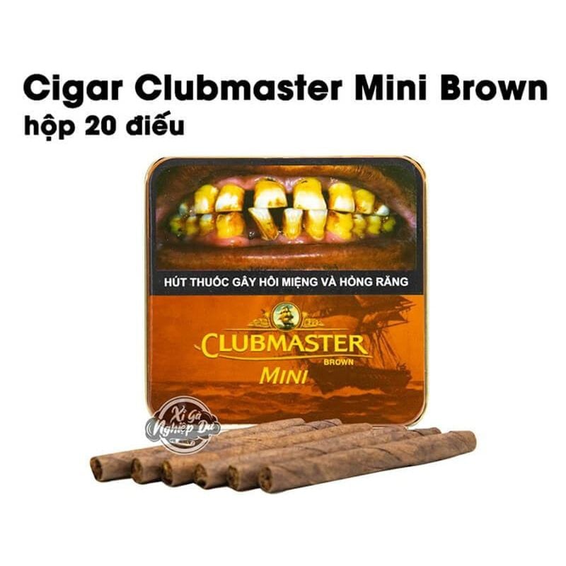 Bán Clubmaster Mini Brown - Xì gà Mini Đức Chính hãng - Hộp 20 Điếu