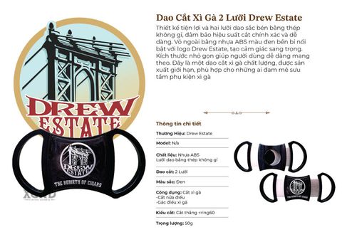 Dao Cắt Xì Gà 2 Lưỡi Drew Estate Cigar Cutter and Stand Chính Hãng