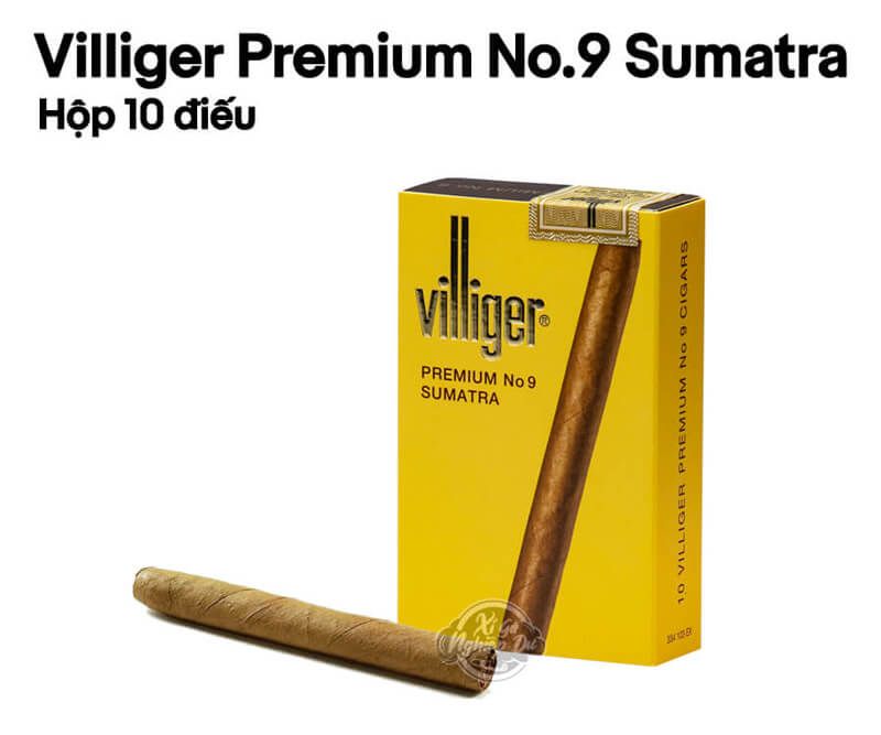 Cigar Villiger Premium No 9 Sumatra - Xì Gà Đức Chính Hãng-Hộp 10 Điếu