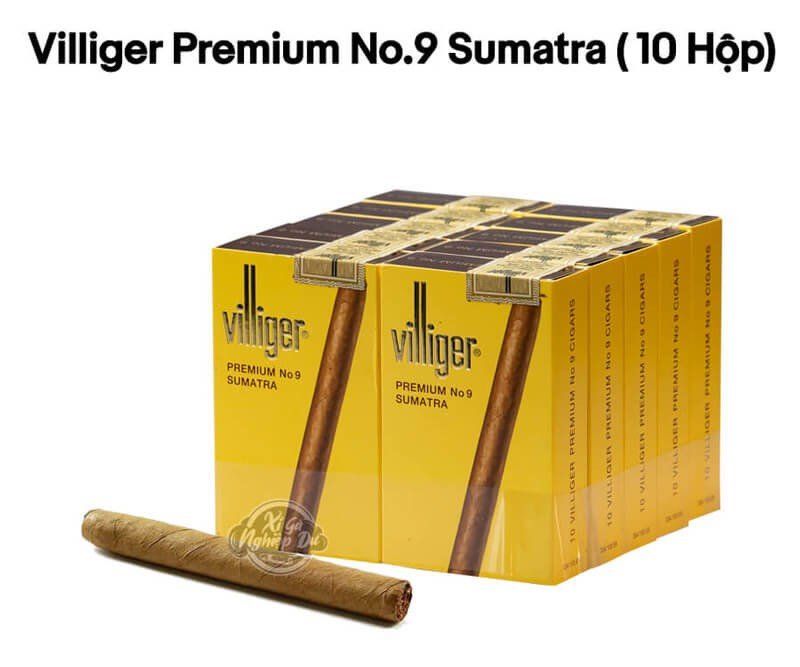 Cigar Villiger Premium No 9 Sumatra - Xì Gà Đức Chính Hãng-Hộp 10 Điếu