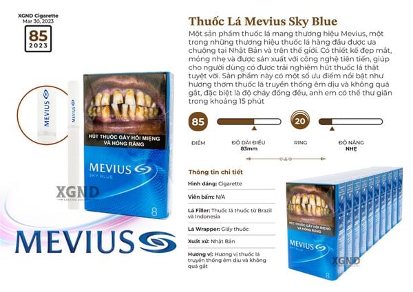 Thuốc Lá Mevius 8 Sky Blue - Thuốc Lá Chính Hãng