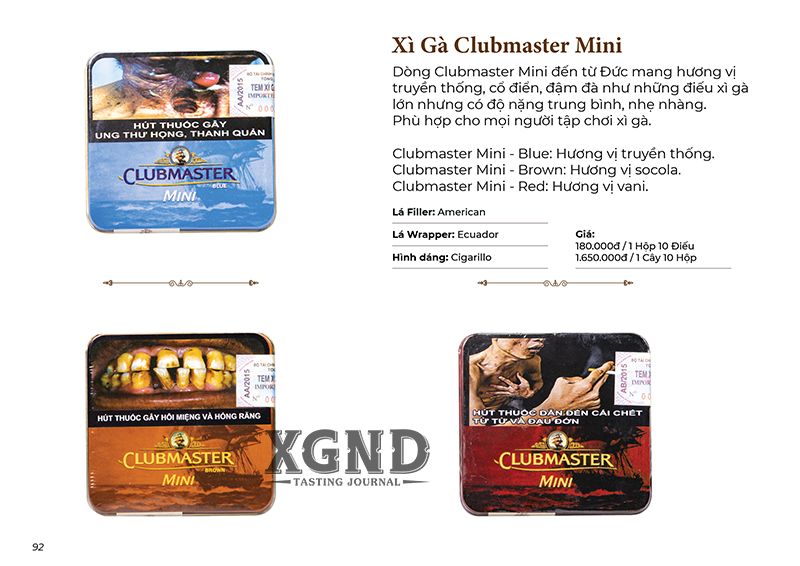 Bán Clubmaster Mini Brown - Xì gà Mini Đức Chính hãng - Hộp 20 Điếu