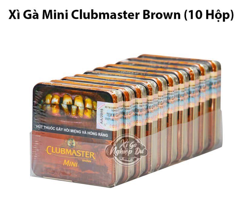 Bán Clubmaster Mini Brown - Xì gà Mini Đức Chính hãng - Hộp 20 Điếu