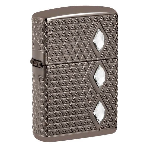 Zippo 46316 Pattern With Crystal Design | Zippo black ice đính pha lê ...