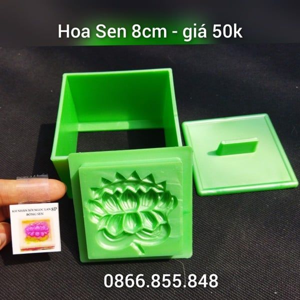 Khuôn Ép Xôi 8cm Vuông Hoa Sen – Siêu Mua 123