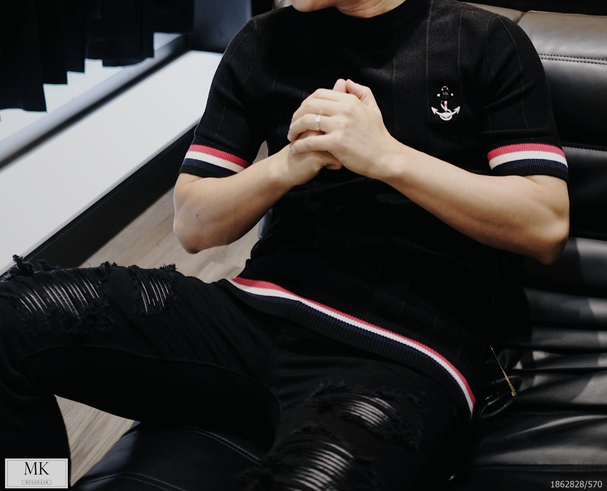 ANT Len SC Thom Logo Mỏ Neo – MK MENSWEAR