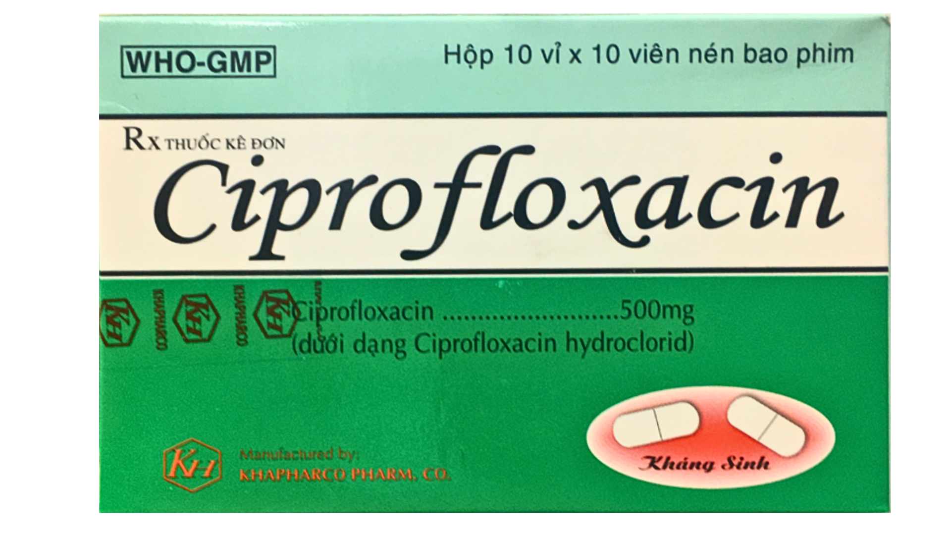 Ciprofloxacin Khapharco (H/100v) – SHOPTHUOC