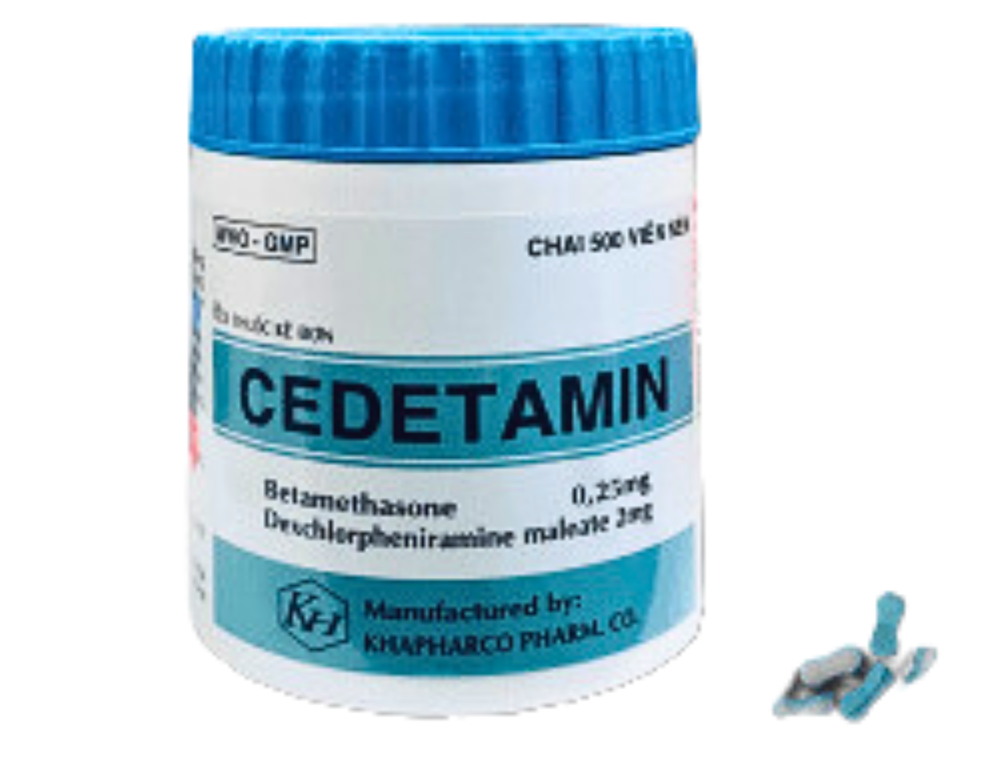 Cedetamin Khapharco (C/500v) (Nắp xanh dương) – SHOPTHUOC