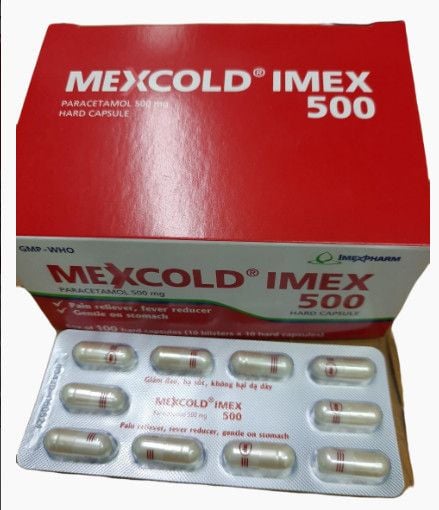 Mexcold Paracetamol 500mg Capsules Imexpharm (H/100v) – SHOPTHUOC
