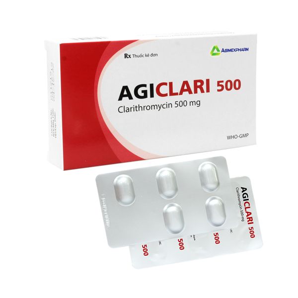 Agiclari Clarithromycin 500mg Agimexpharm (H/10v) – SHOPTHUOC