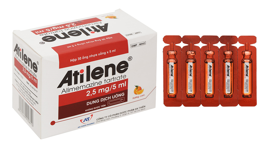 Atilene Alimemazine tartrate 2,5mg/5ml An Thiên (H/30o/5ml) – SHOPTHUOC