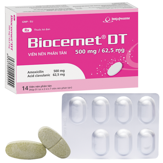 Biocemet DT 500/62,5mg Imexpharm (H/14v) – SHOPTHUOC