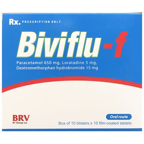 Biviflu F Paracetamol 650mg BRV (H/100v) – SHOPTHUOC