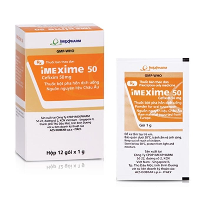 Imexime Cefixim 50mg Imexpharm (H/12g) – SHOPTHUOC