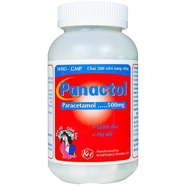 Panactol Paracetamol 500mg Khapharco (C/200v) – SHOPTHUOC